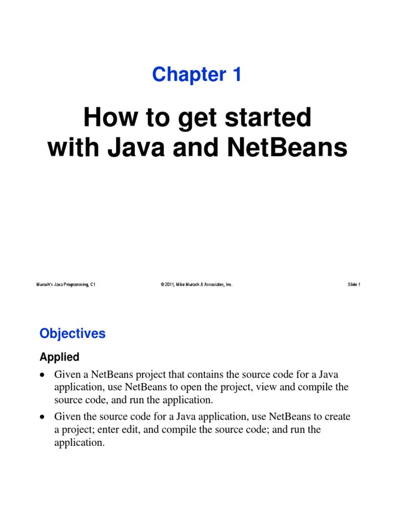 Chapter 01 - JAVA Programming | PDF | Net Beans | Applications & Software