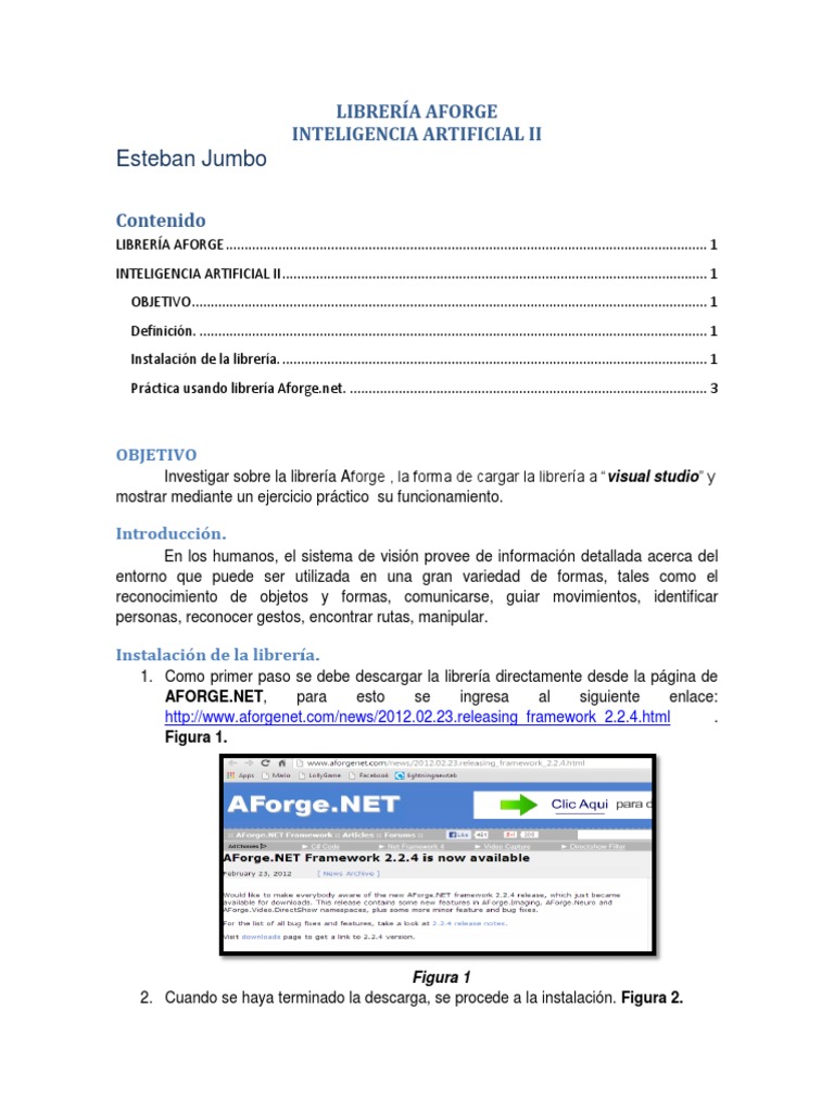Uso de la librería Aforge en C# | PDF | Software | Informática