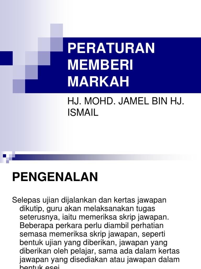 Peraturan Memberi Markah1 | PDF