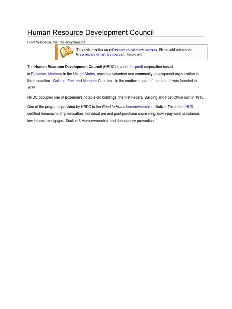 Human Resource Development Council | PDF | Social Science | Wellness