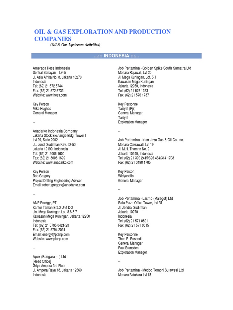 Oil & Gas Exploration and Production | PDF