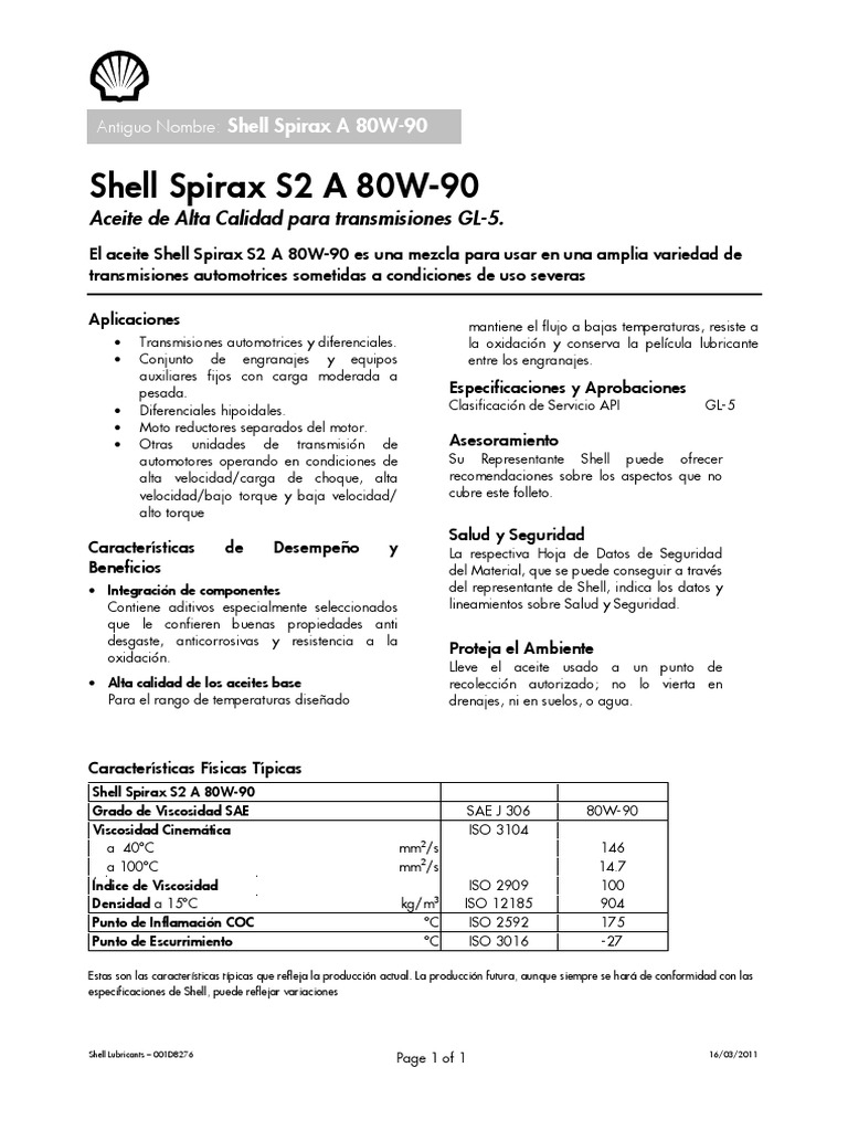 Shell Spirax S2 a 80W90