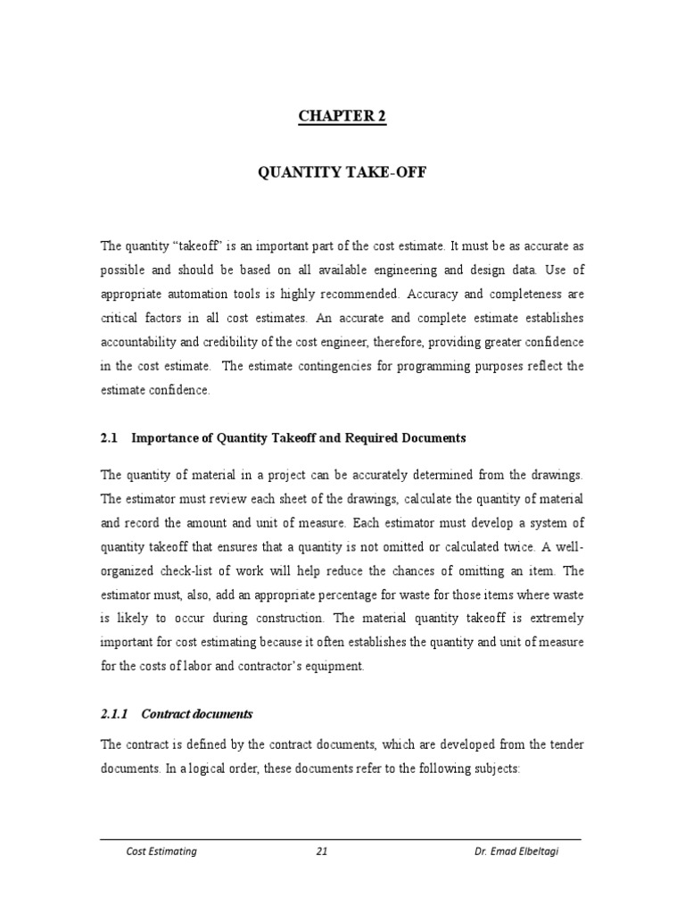 Quantity Take Off | PDF | Concrete | Building Engineering