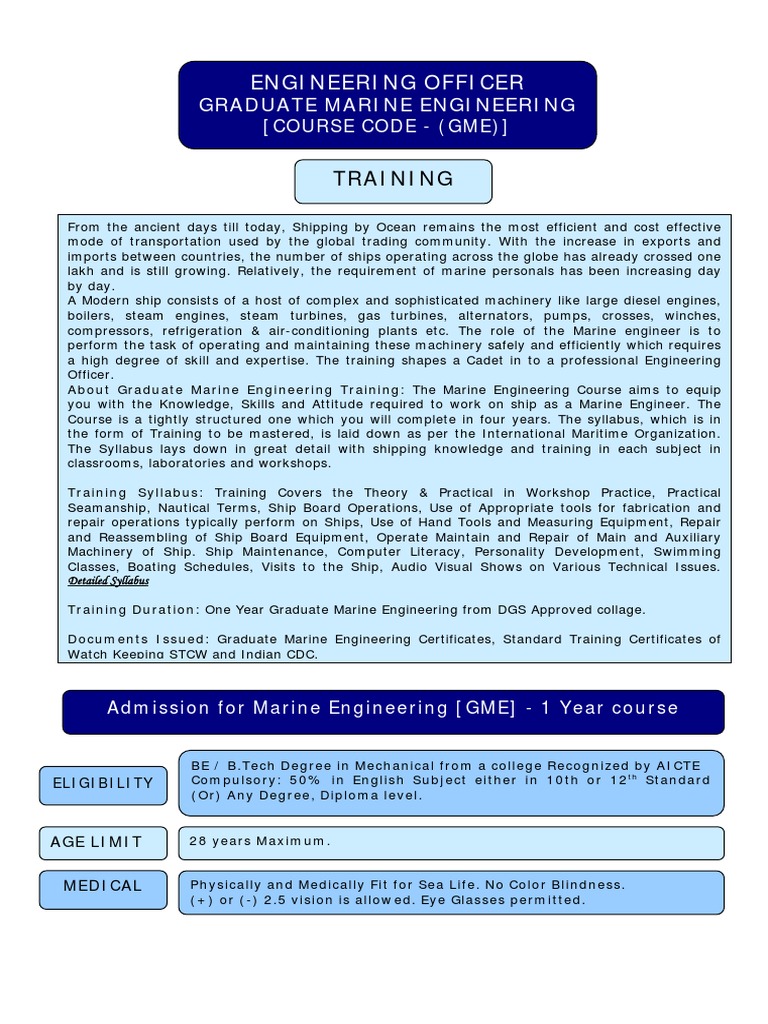 GME | PDF | Ships | Marine Propulsion