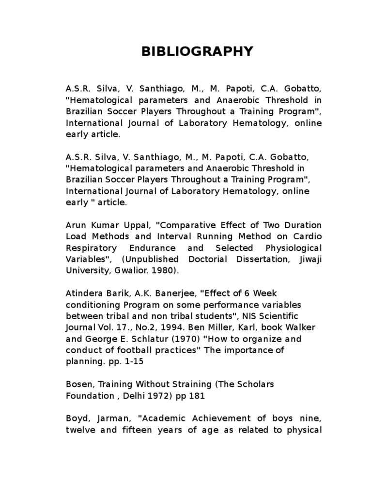 Bibliography | Physical Fitness | Strength Training | Free 30-day Trial ...