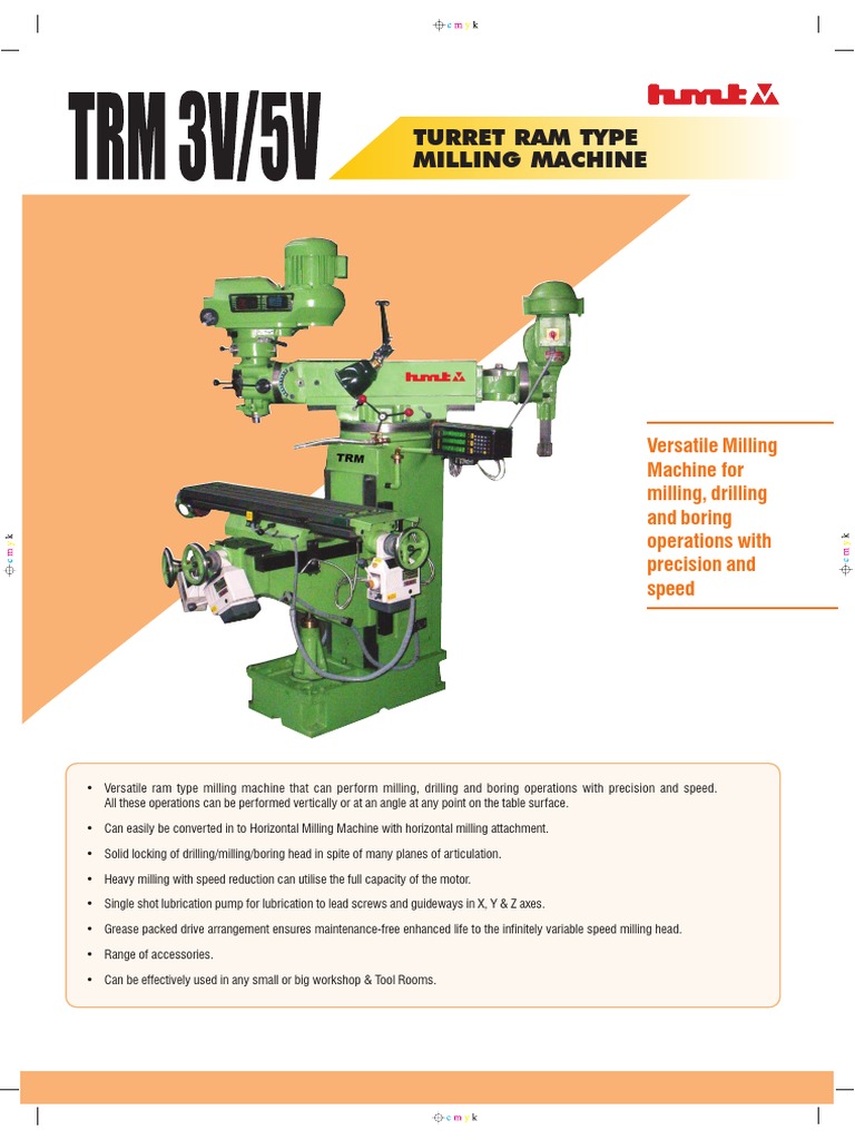 HMT milling machine TRM 3V | Machining | Industries