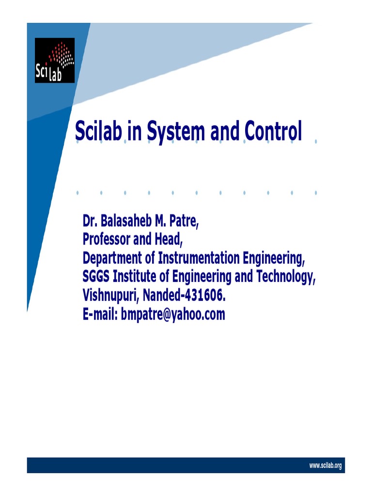 Scilab in Systems and Control | PDF | Mathematical Concepts | Systems ...