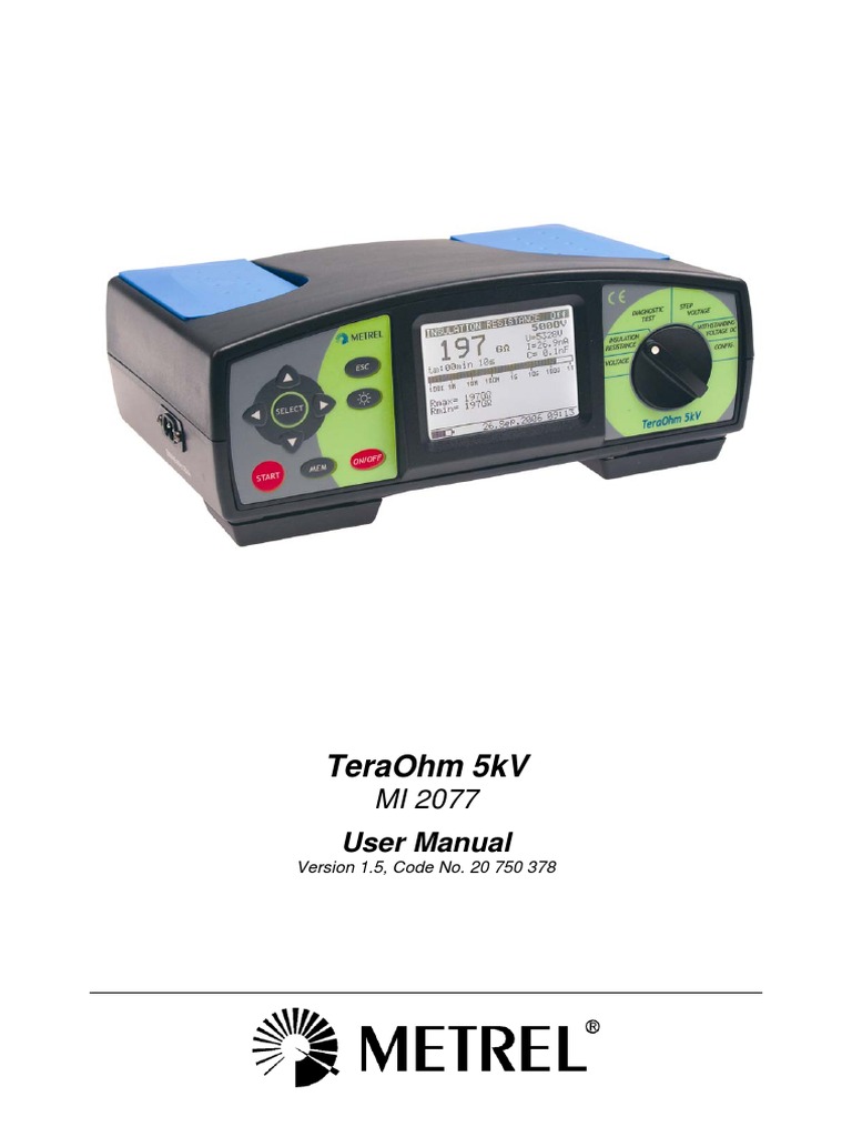 Metrel Mi 2077 | PDF | Insulator (Electricity) | Dielectric