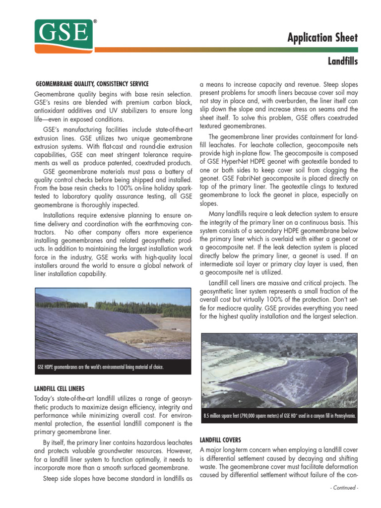 GSE HD Applications | PDF | Polyethylene | Water