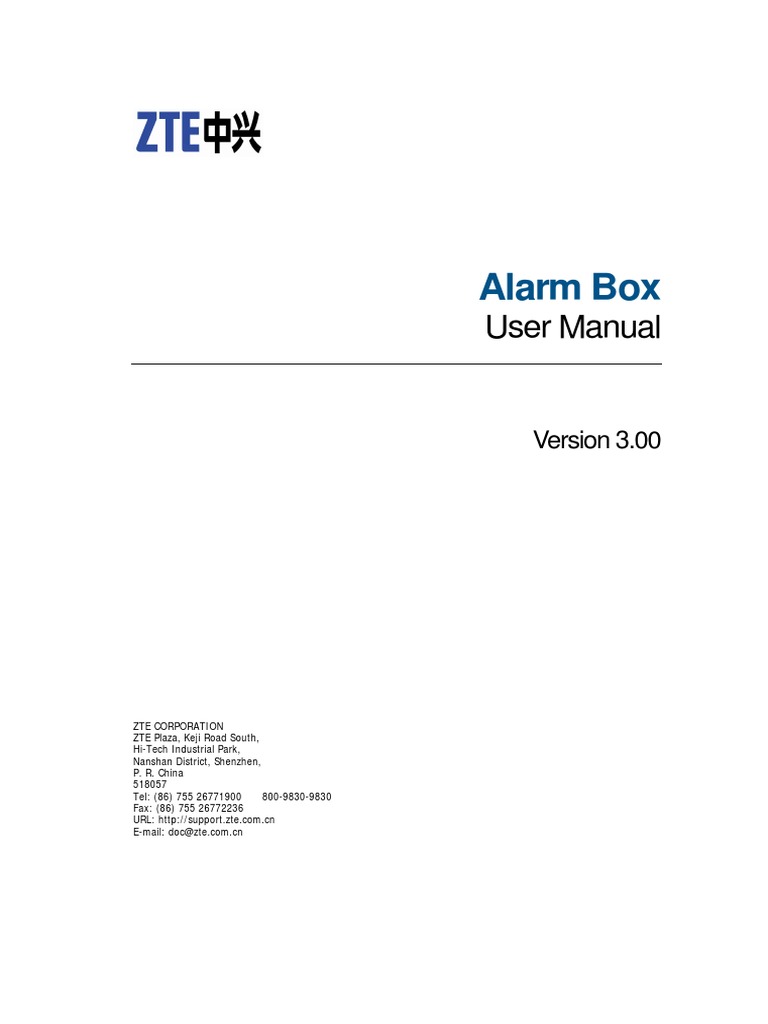 Alarm Box User Manual | PDF | Ip Address | Port (Computer Networking)