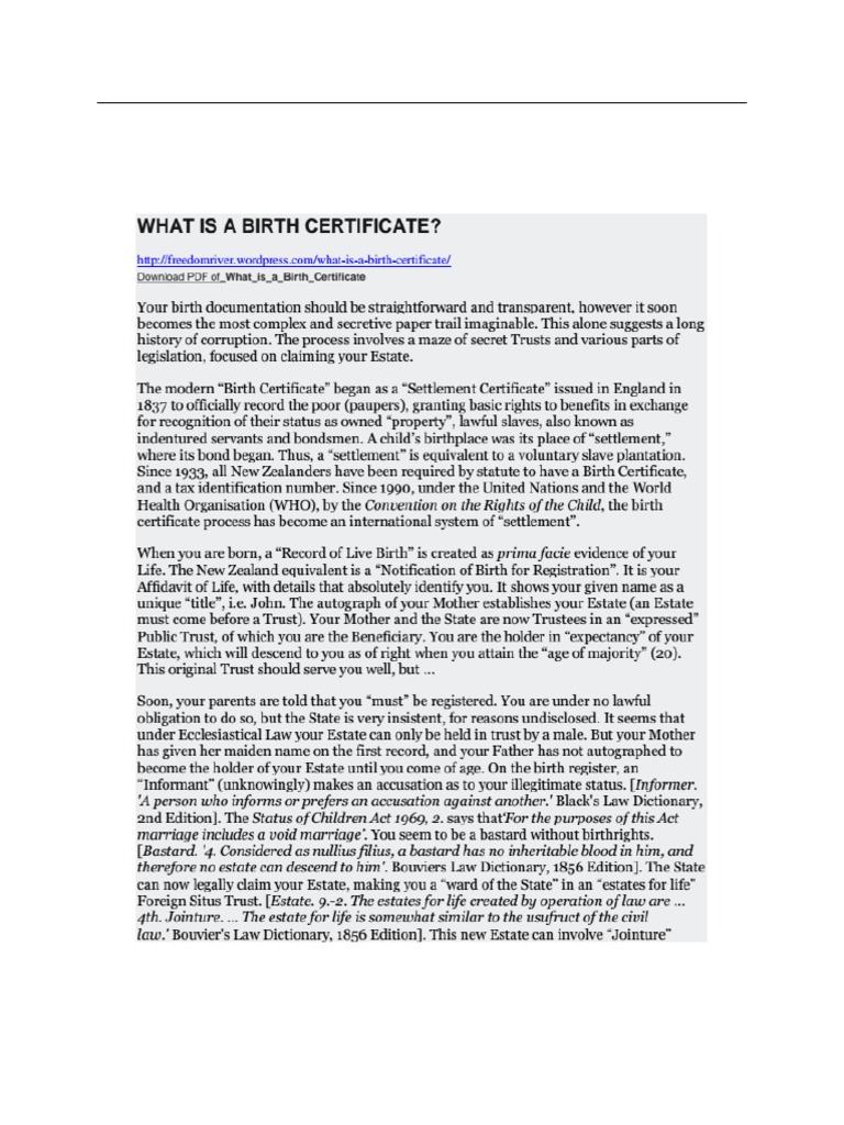 WHAT IS A BIRTH CERTIFICATE-Estate Equitable Title Receipt PDF | PDF ...