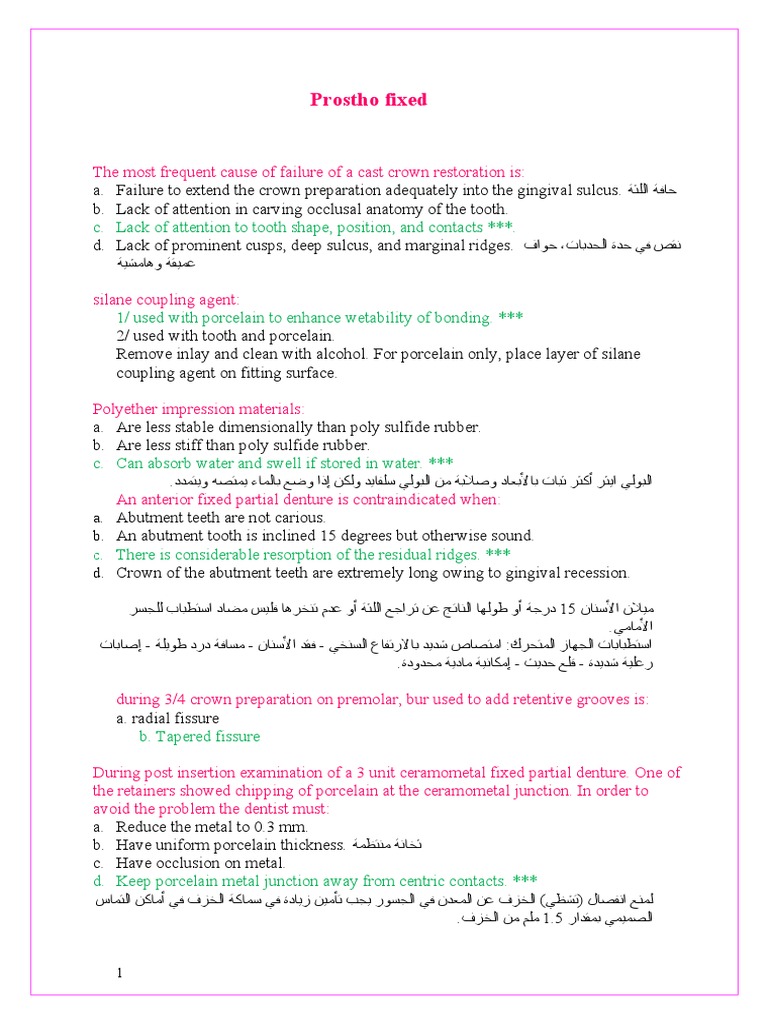 Prostho Fix 10 | PDF | Teaching Methods & Materials
