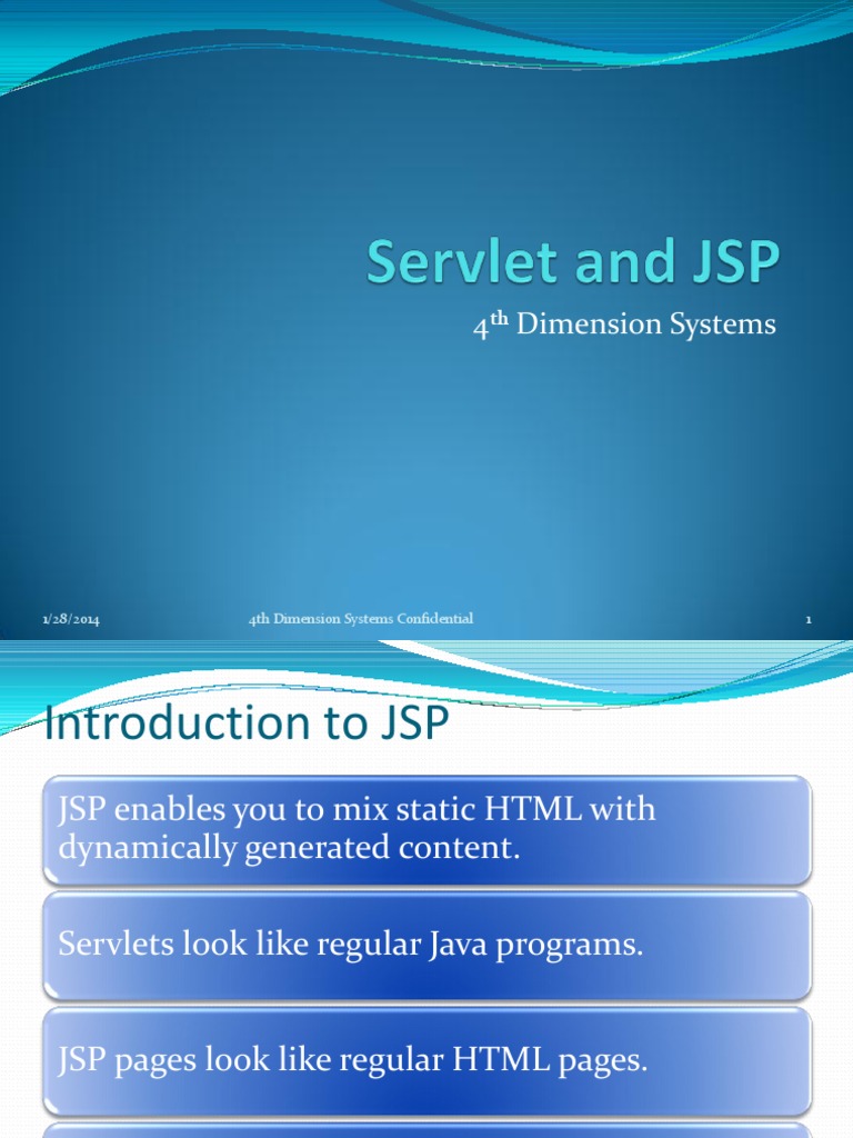 1/28/2014 4th Dimension Systems Confidential 1 | PDF | Java Server ...