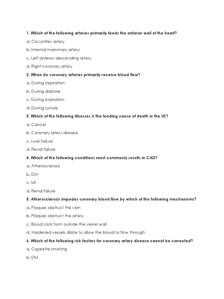 1 | PDF | Heart | Coronary Circulation