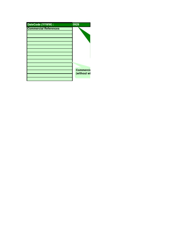 Commercial References: Datecode (Yyww) : 0929 | PDF