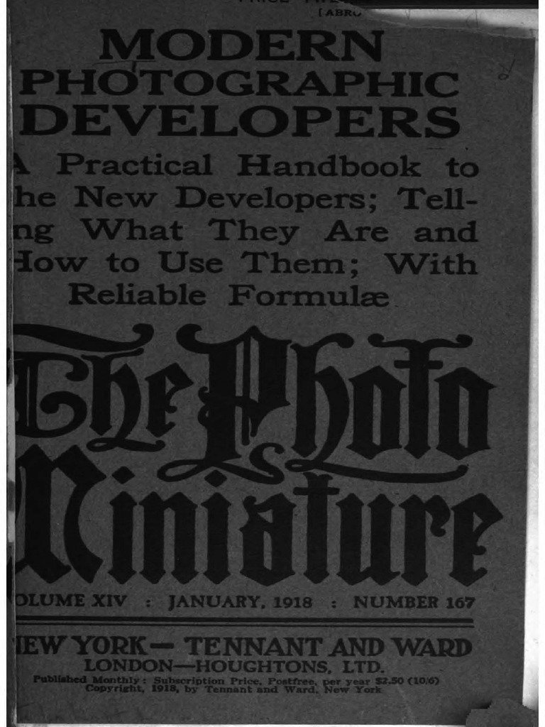 Modern Photographic Developers | Download Free PDF | Chemical Compounds ...