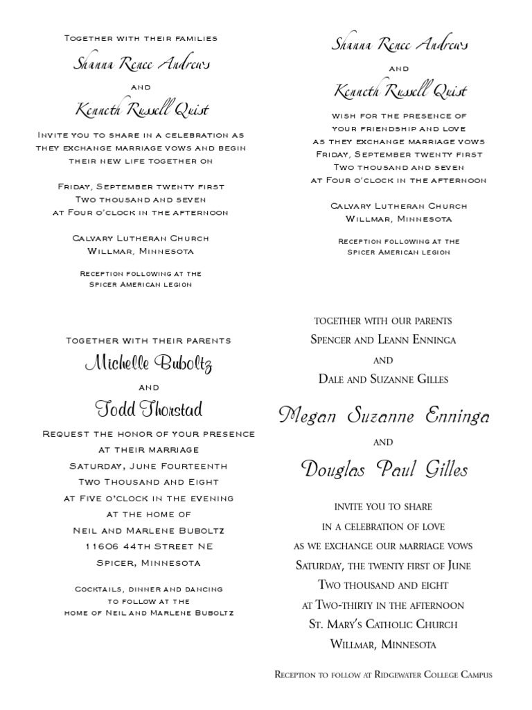 Celebrate love as Sarah Noon & Isaac Triebold wed | PDF | Minnesota ...