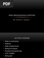 Sample-Script-Format TV Broad | PDF | Television News | Broadcast ...