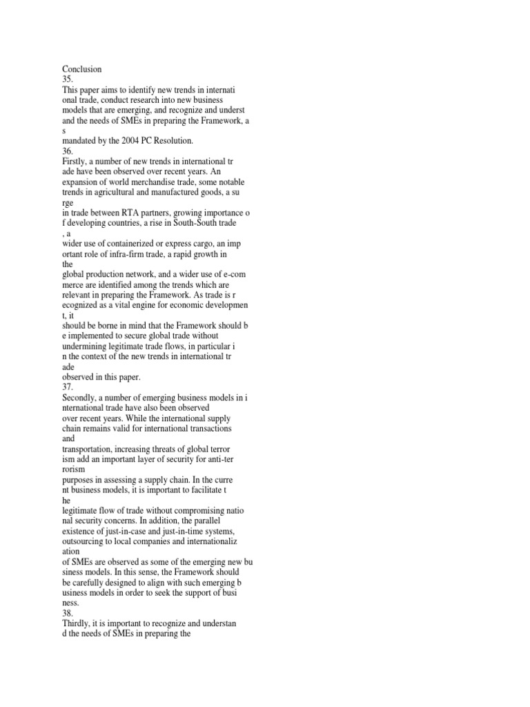 Conclusion of | PDF | Business Model | Trade