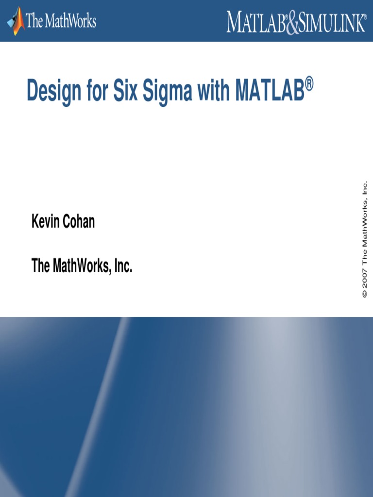 Design of 6 Sigma in Matlab | PDF | Design For Six Sigma | Systems Theory