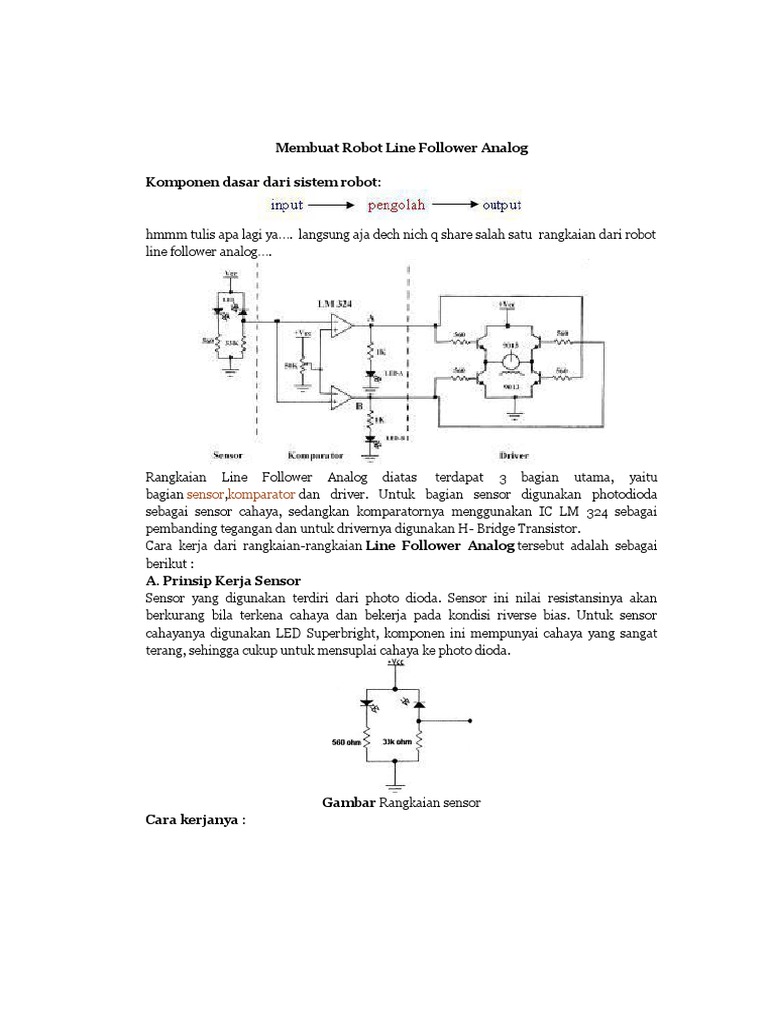 Membuat Robot Line Follower Analog | PDF