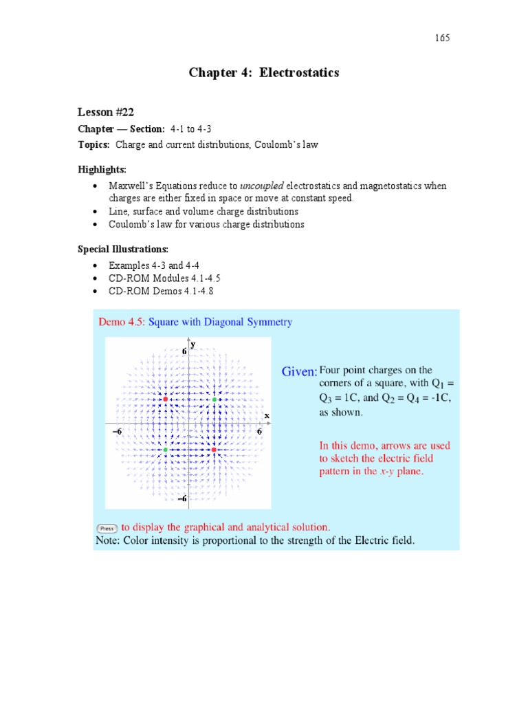 Chapter 4: Electrostatics: Lesson #22 | PDF | Capacitor | Electrical ...