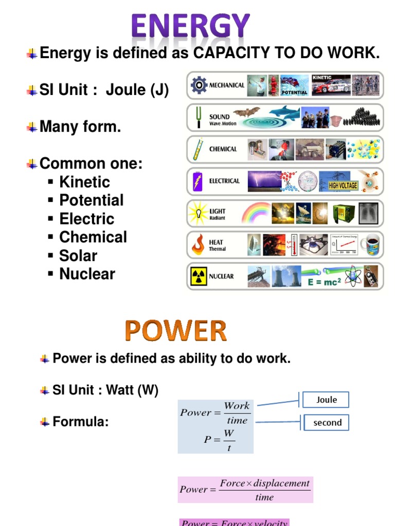 Visual Aid | PDF | Power (Physics) | Potential Energy