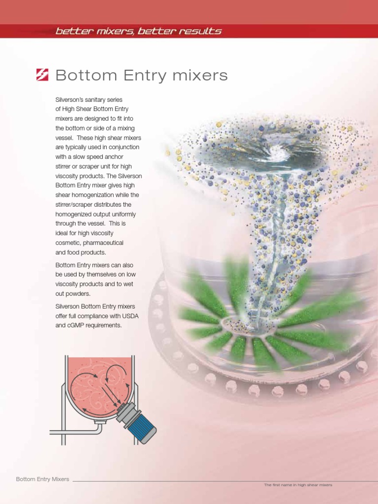 Silverson Bottom Entry Mixer | PDF | Solid | Viscosity