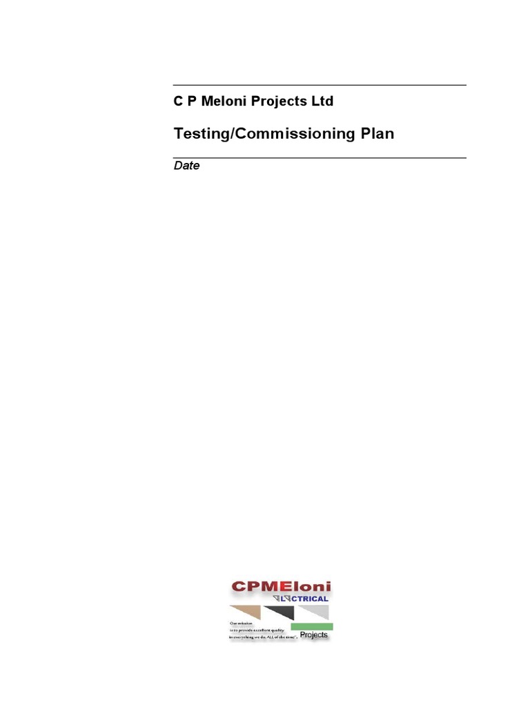 Commissioning Plan | PDF | Specification (Technical Standard ...