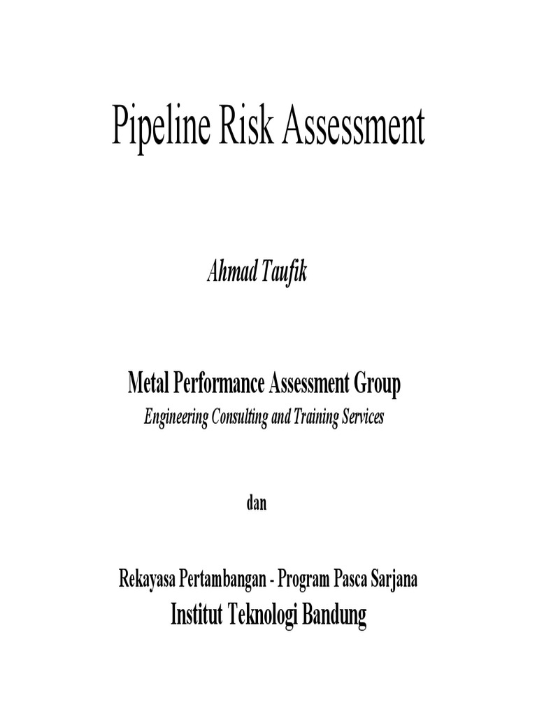 Pipeline Risk Assessment by Ahmad Taufik | PDF | Sains & Matematika ...