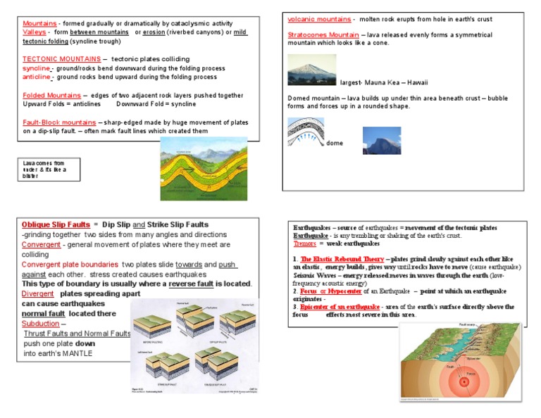 Understanding Mountain Formation and Earthquakes | PDF | Science ...