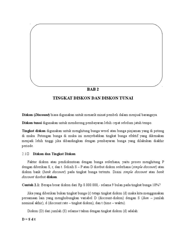 Bab 2 Tingkat Diskon Dan Diskon Tunai | PDF