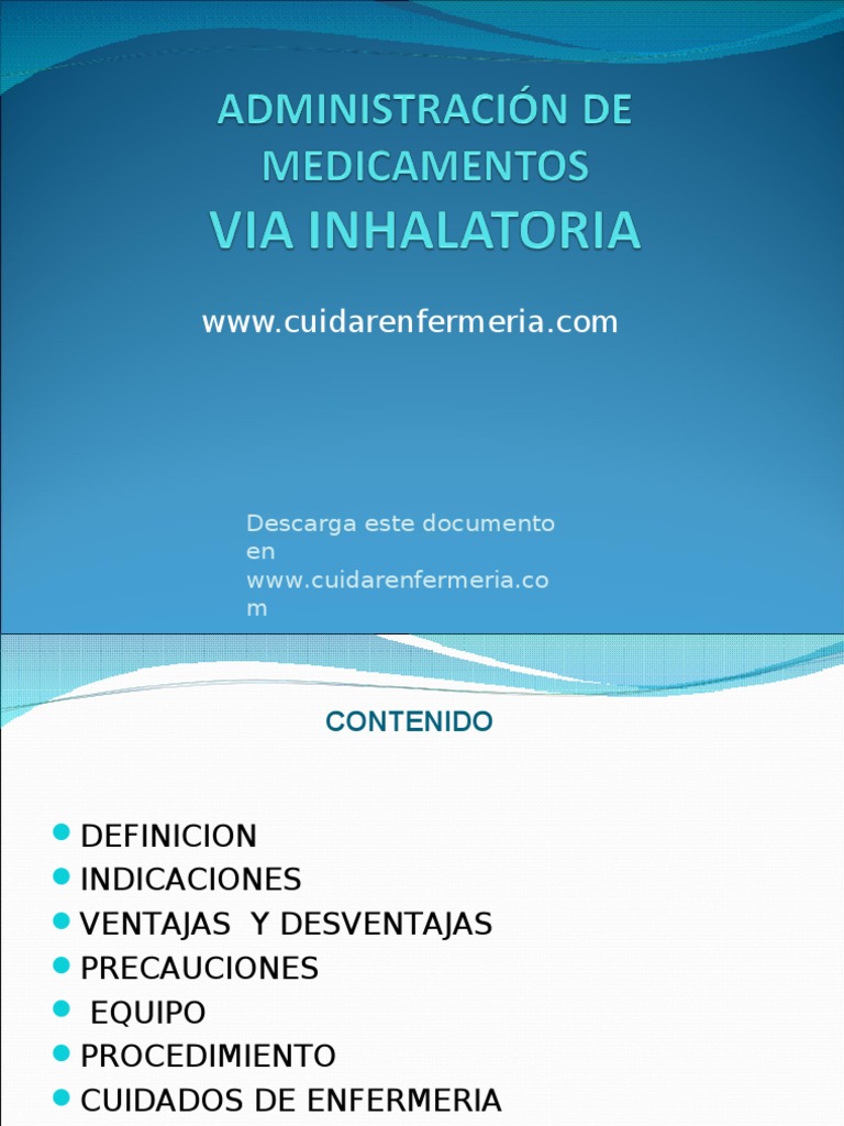 Inhalatoria via, Www.cuidarenfermeria.com | Asma | Medicamentos con receta