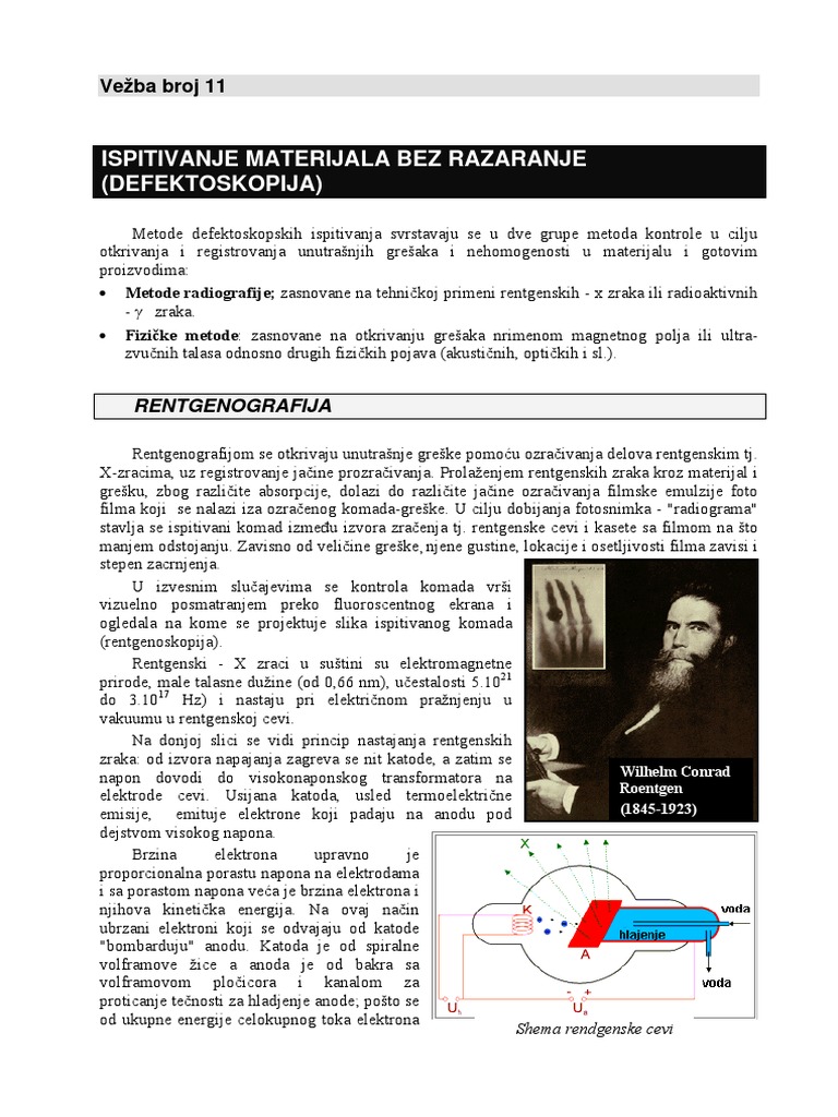 Ispitivanje Materijala Bez Razaranja | PDF