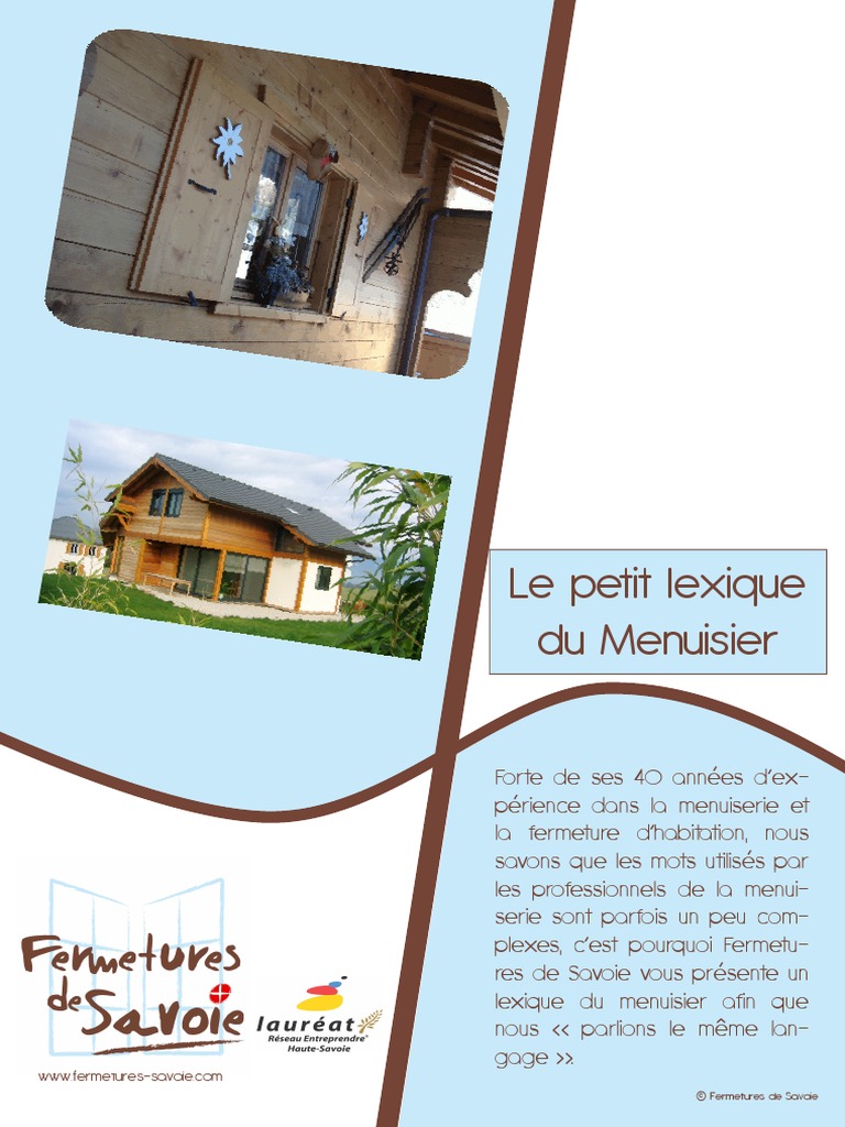 Lexique Menuiserie | PDF | Fenêtre | Bâtiment (construction)