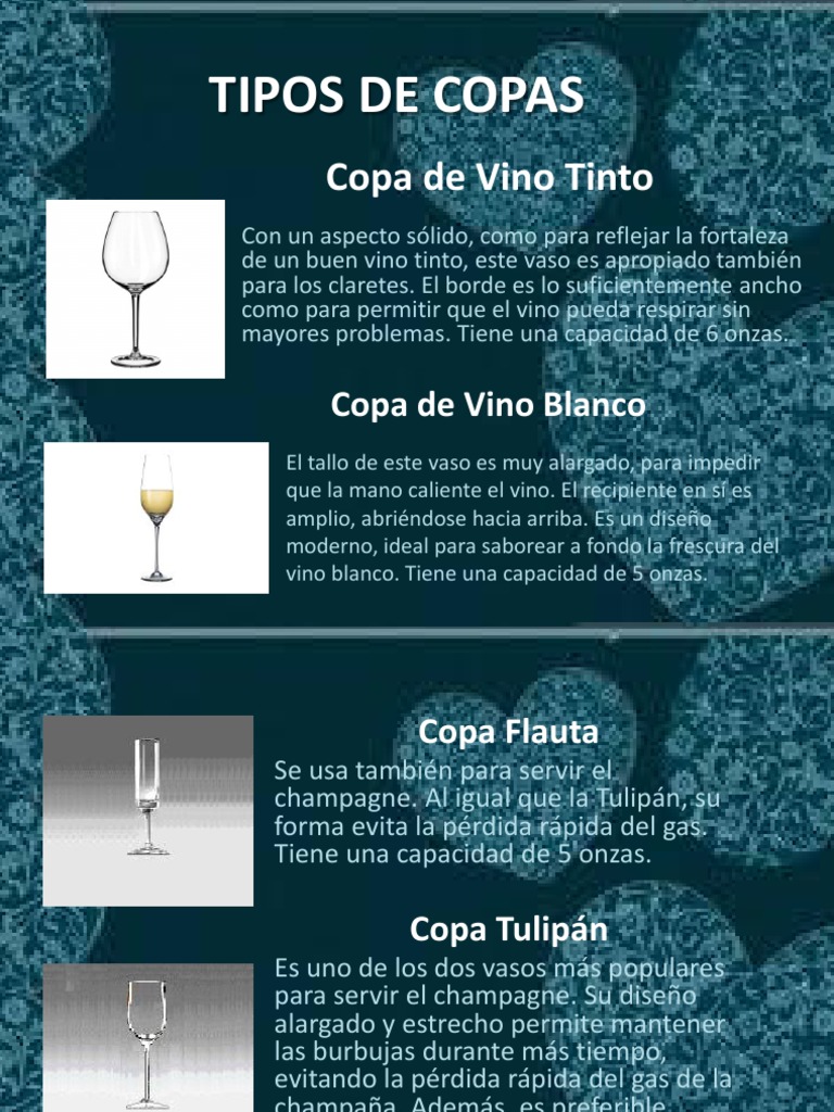 Tipos de Copas | PDF | champán | Vino