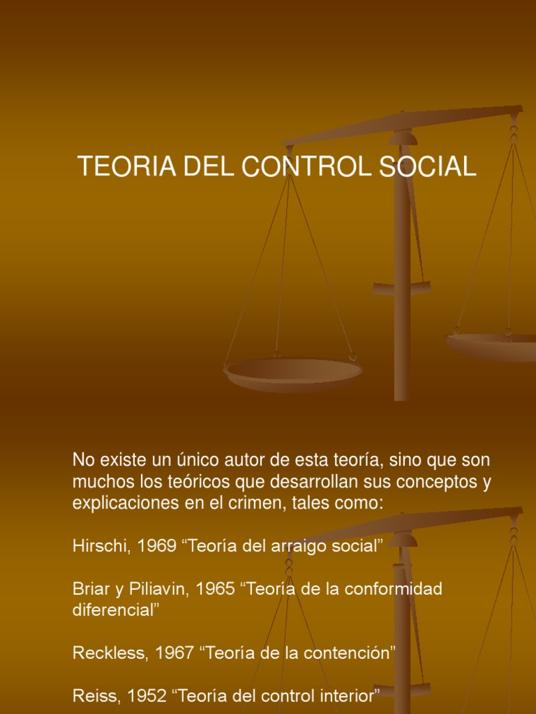Control social: teoría y análisis ★ Teoría Online