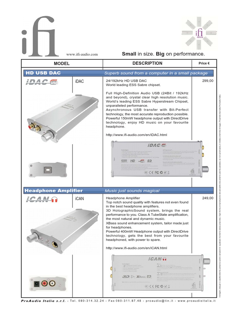 Ifi Listino Prezzi Al Pubblico | Download Free PDF | Amplifier | Headphones