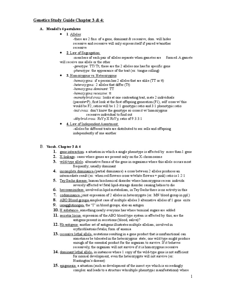 Genetics Notes | Download Free PDF | Dominance (Genetics) | Zygosity
