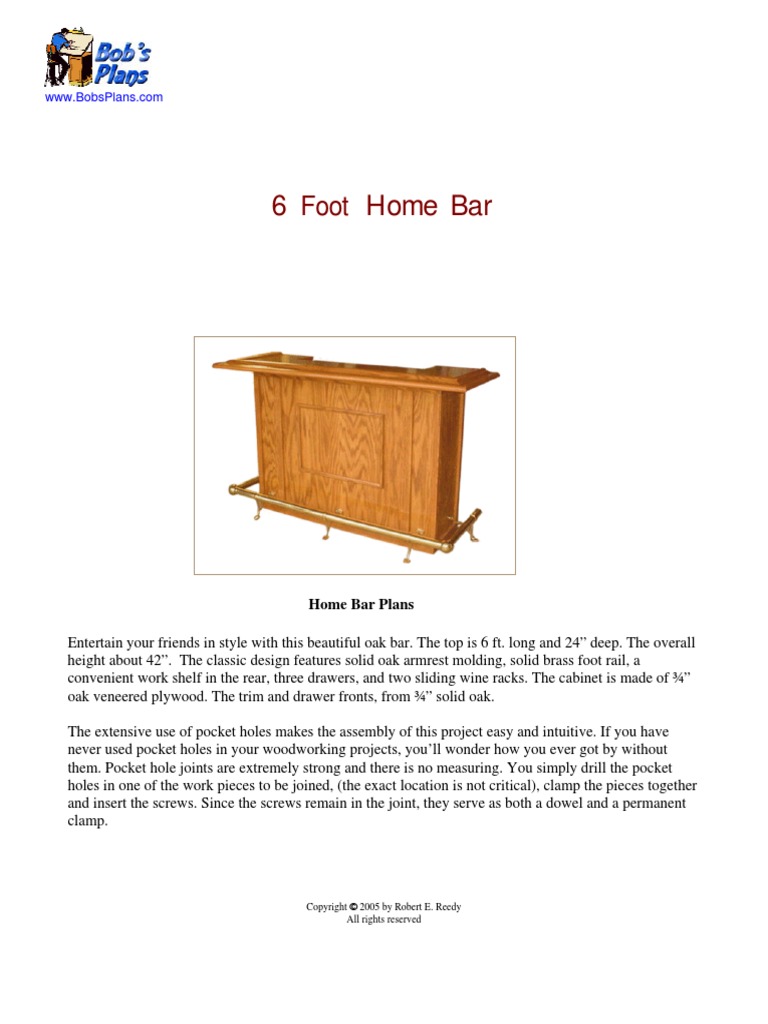 Bar Plans | PDF | Cabinetry | Countertop