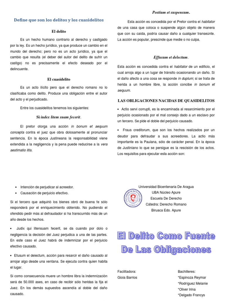 Define Que Son Los Delitos y Los Cuasidelitos | PDF | Delito | Derecho ...
