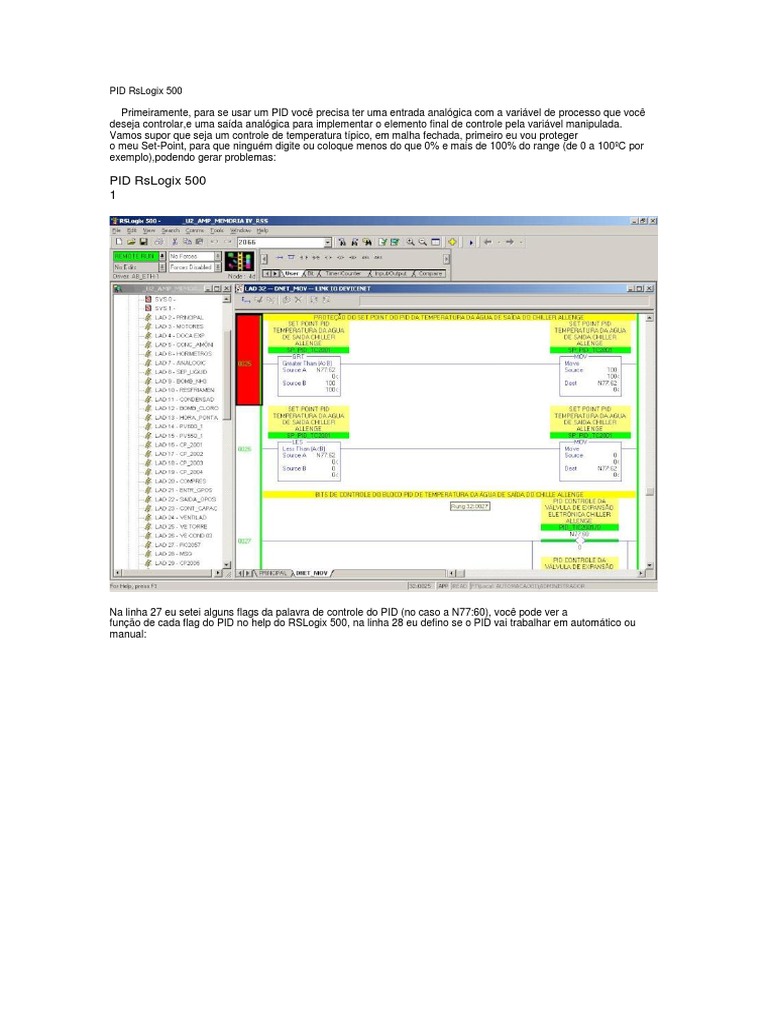 Configuração de PID no RsLogix 500 | PDF | Cálculo | Engenharia