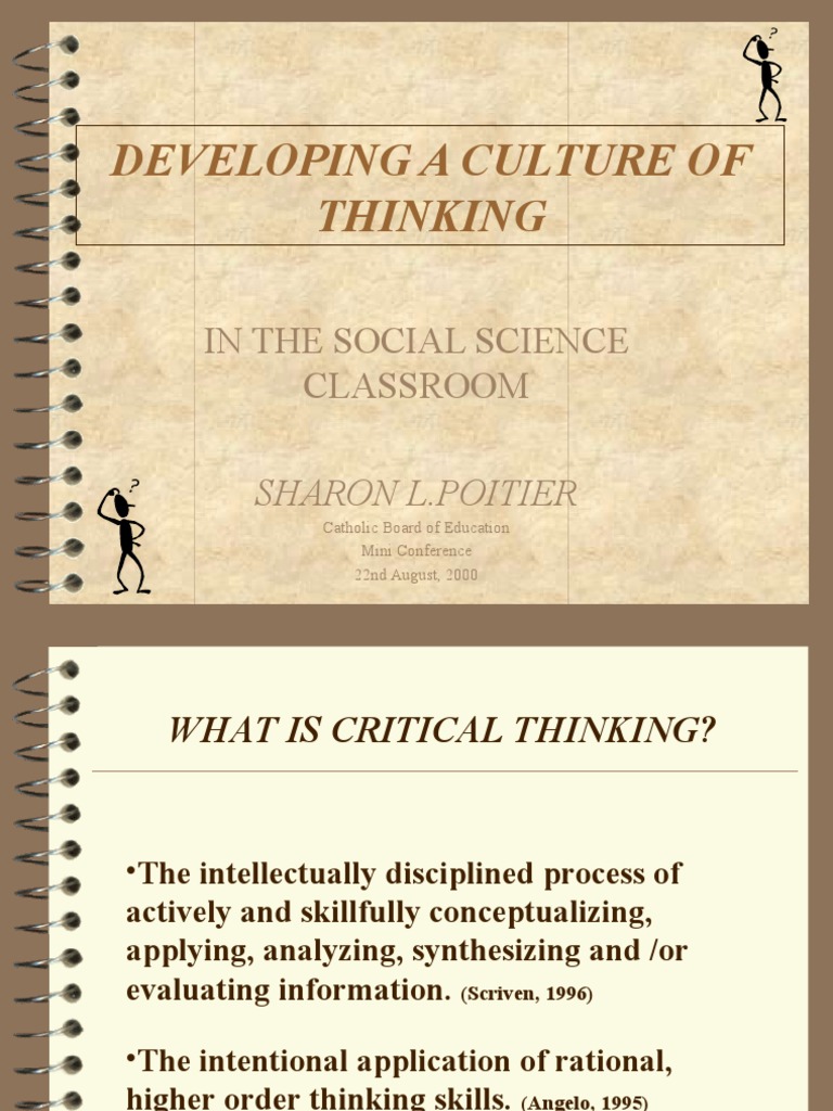 Creating A Culture of Thinking in The Social Science Classroom | PDF