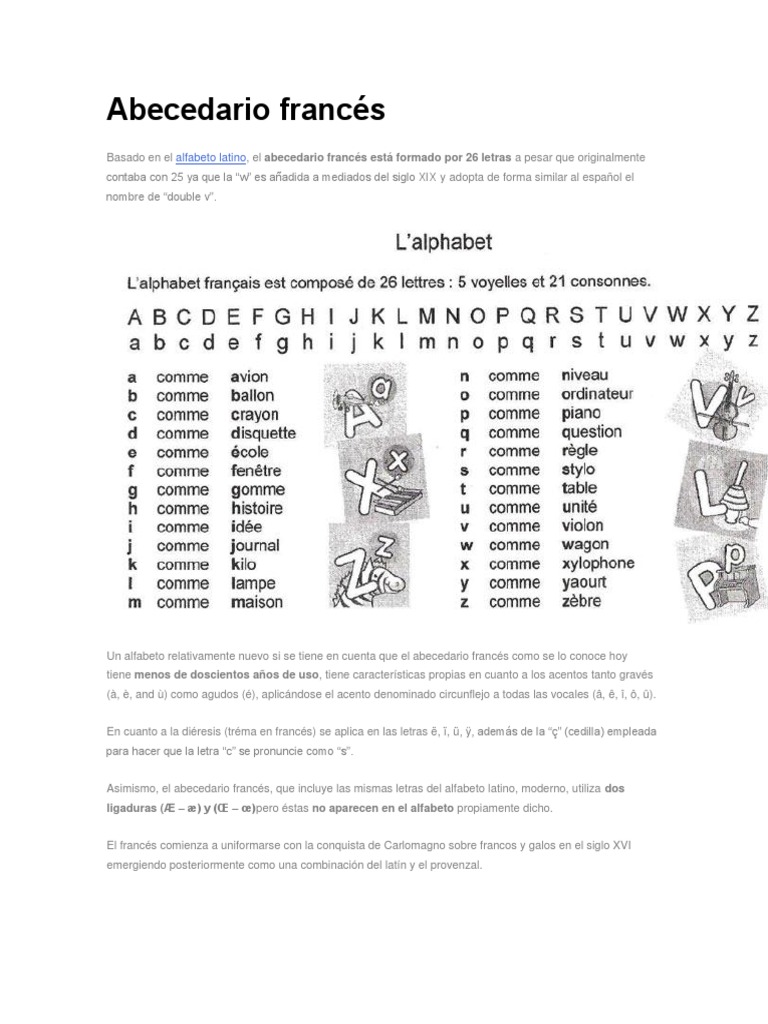 Abecedario Francés para Niños | PDF | Idiomas | Artes del Lenguaje y ...