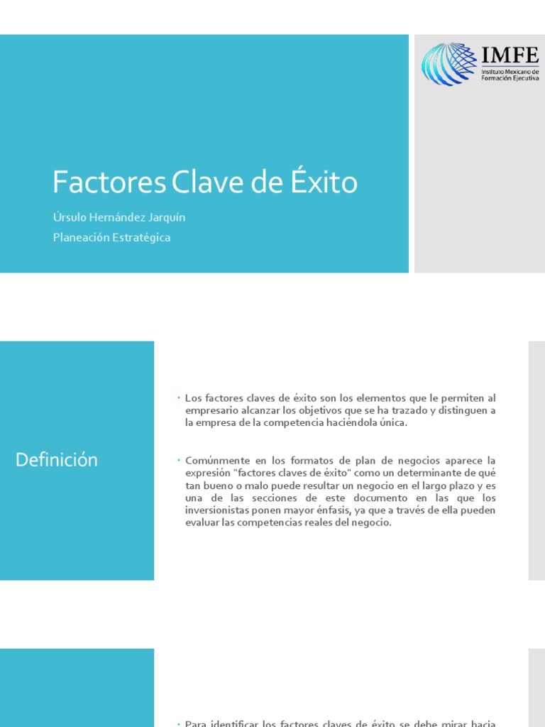 Factores Clave de Éxito | PDF