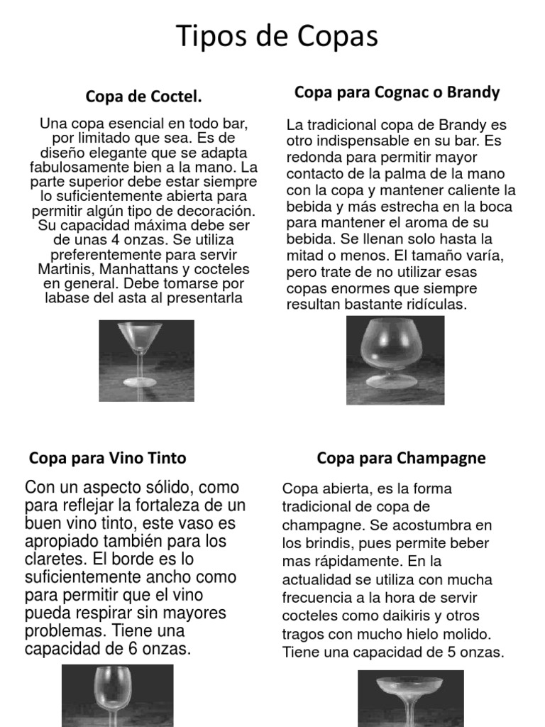 Tipos de Copas | PDF | brandy | Vino
