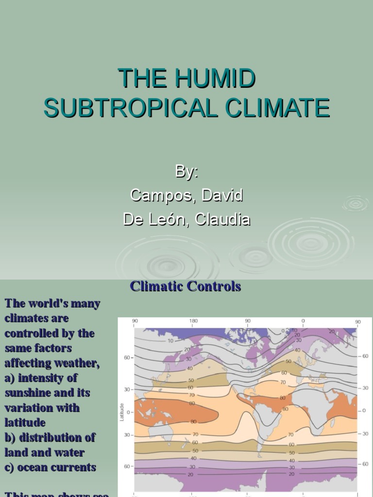 The Humid Subtropical Climate | PDF | Climate | Precipitation