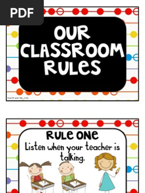 Classroom Rules Flashcards
