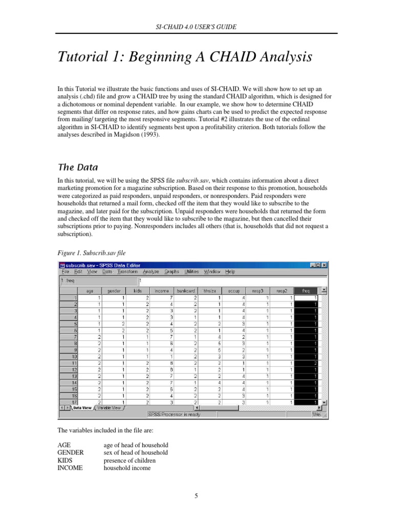 Chaid Tutorial 1 | PDF | Superuser | Spss