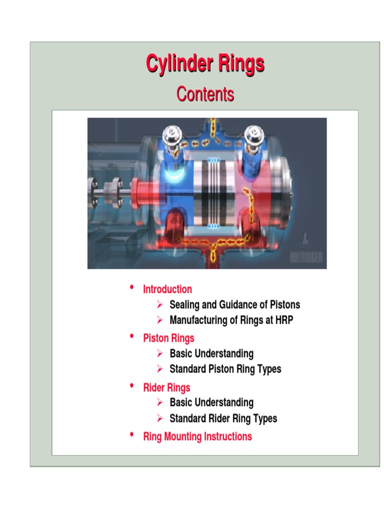 1 - Cylinder Rings | PDF | Piston | Cylinder (Engine)